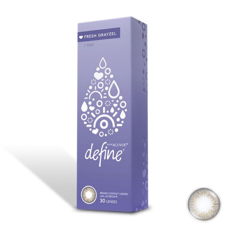 Jual ACUVUE DEFINE FRESH GRAYZEL (-1.25) 1 DAY SOFTLENS CONTACT LENS | Shopee Indonesia