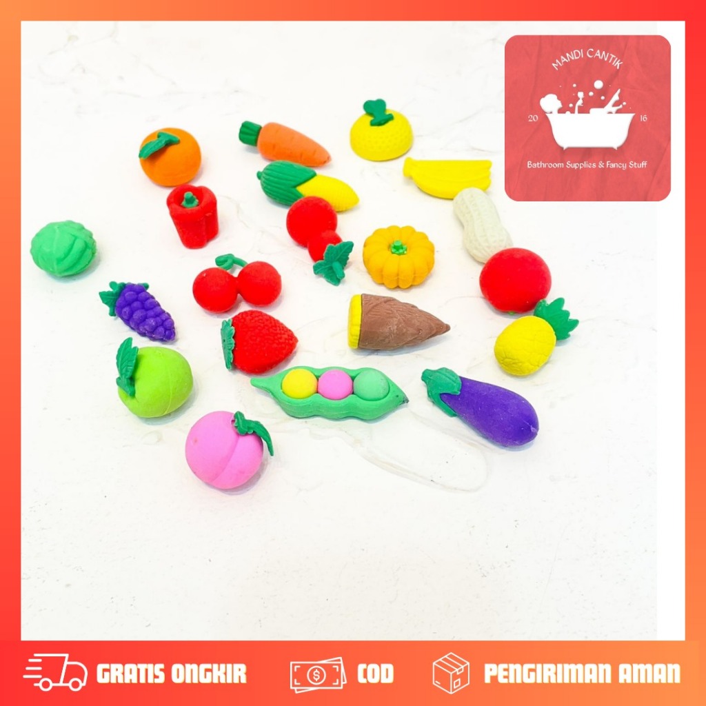 Jual PENGHAPUS MINI FOOD MAKANAN SAYURAN BUAH BUAHAN HAPUSAN ERASER ...