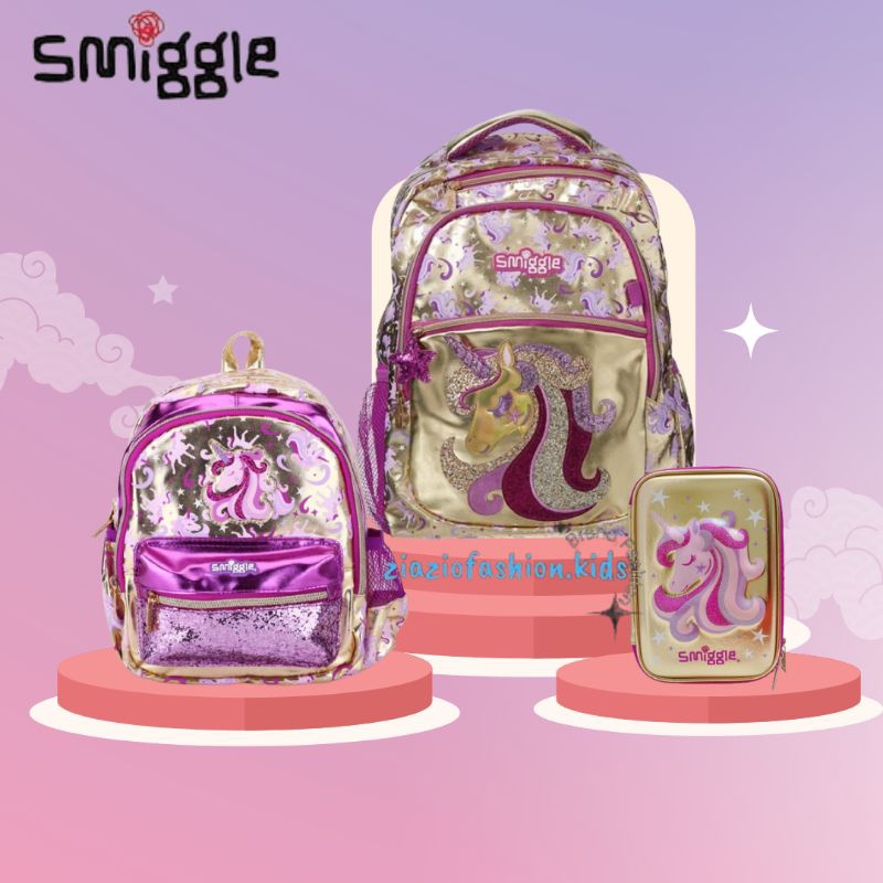 Jual SMIGGLE SET BACKPACK TAS SMIGGLE UNI GOLD | Shopee Indonesia