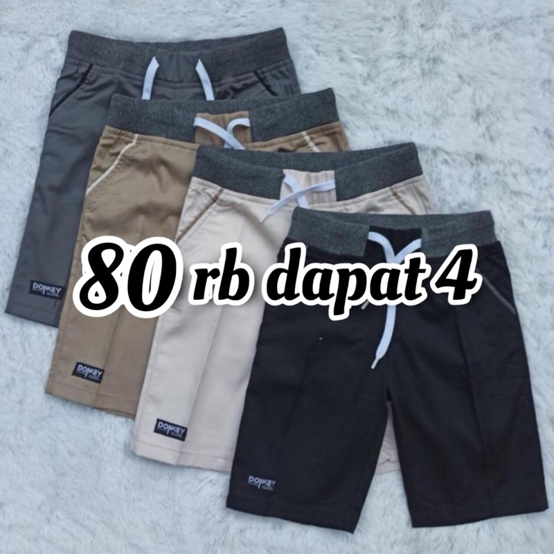 Jual promo 4 pcs celana pendek chinos pria dewasa kolor pria santai laki laki bahan pre,ium ...