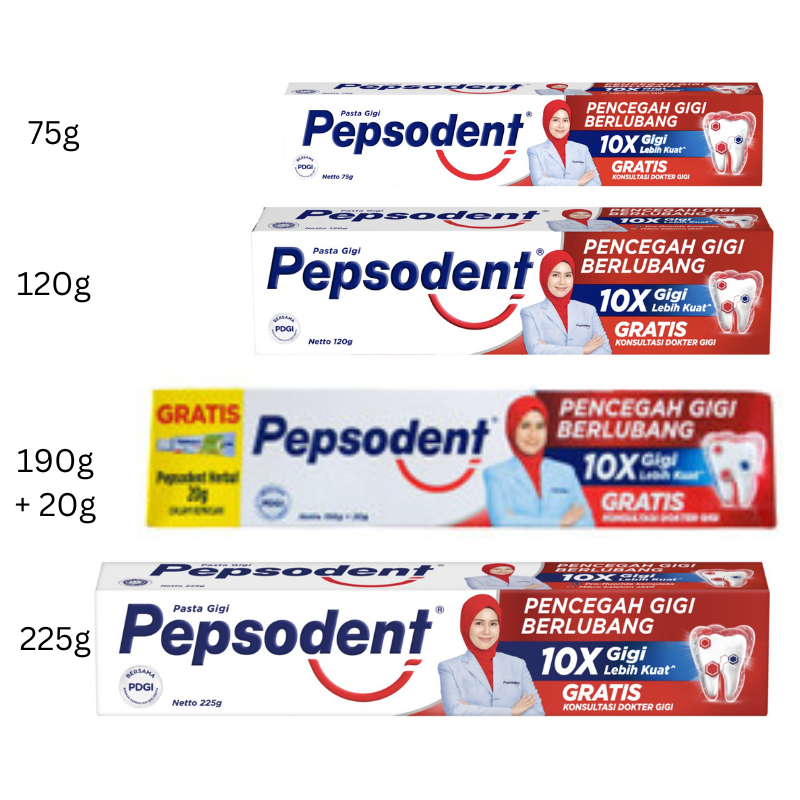 Jual Pepsodent White 75g | 120g | 190g | 225g | Shopee Indonesia