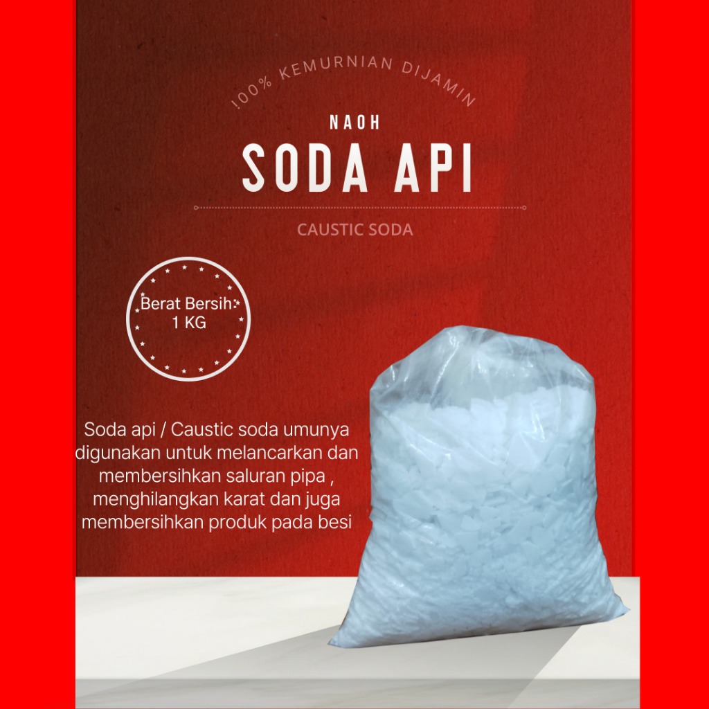 Jual SODA API 1kg / CAUSTIC SODA / KAUSTIC SODA 1KG NaOH SODIUM ...