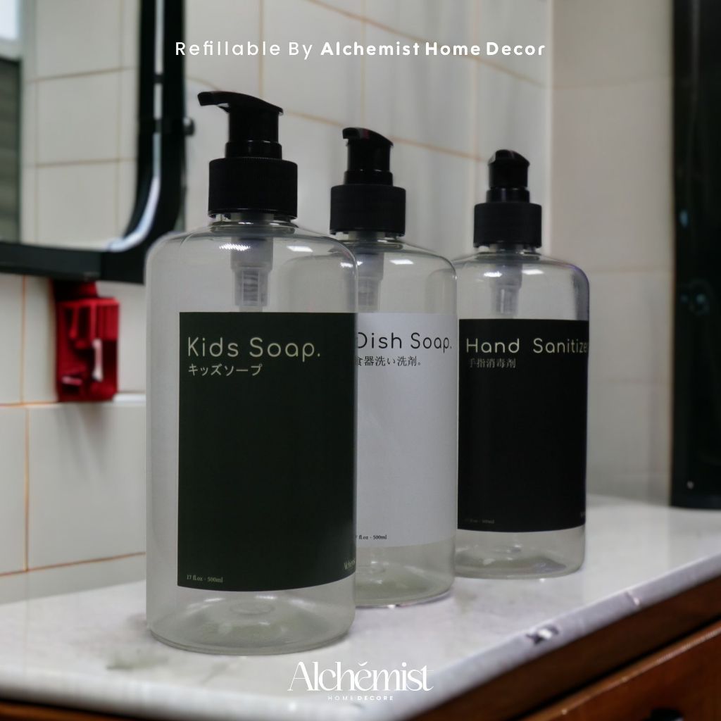 Jual BOTOL SABUN CAIR REFILL PUMP 500ML BENING CLEAR / TEMPAT SABUN MANDI WADAH SABUN MANDI ...