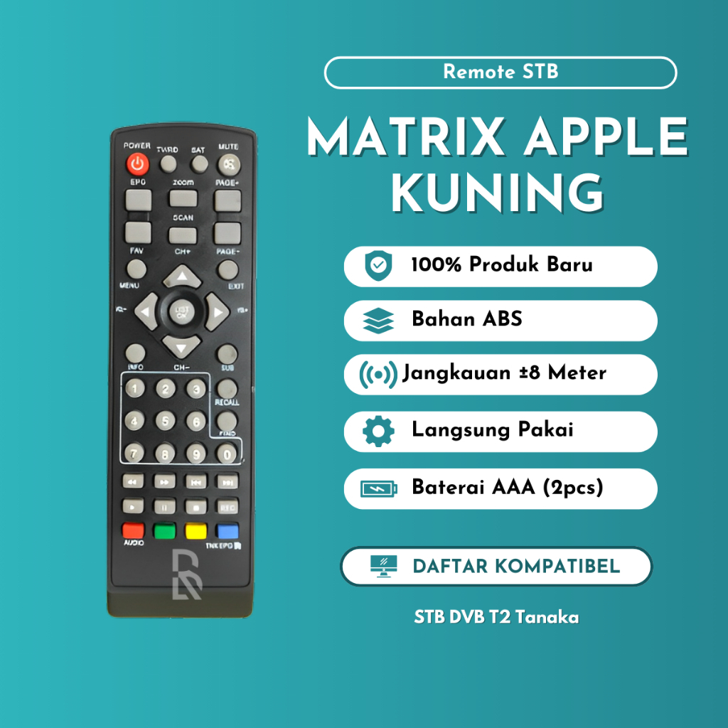 Jual REMOTE STB MATRIX APPLE KUNING | Shopee Indonesia