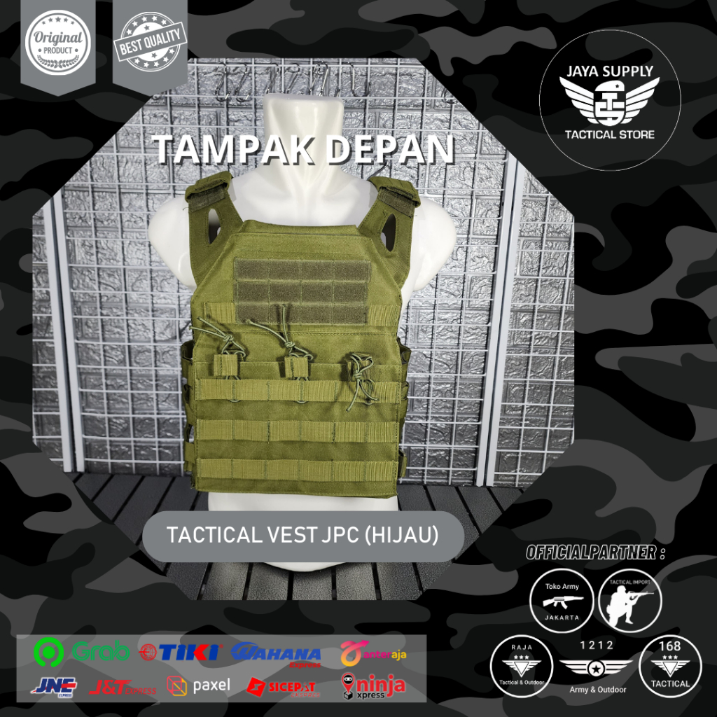 Jual Rompi Army Tactical Vest Armor JPC Army - Hijau | Shopee Indonesia