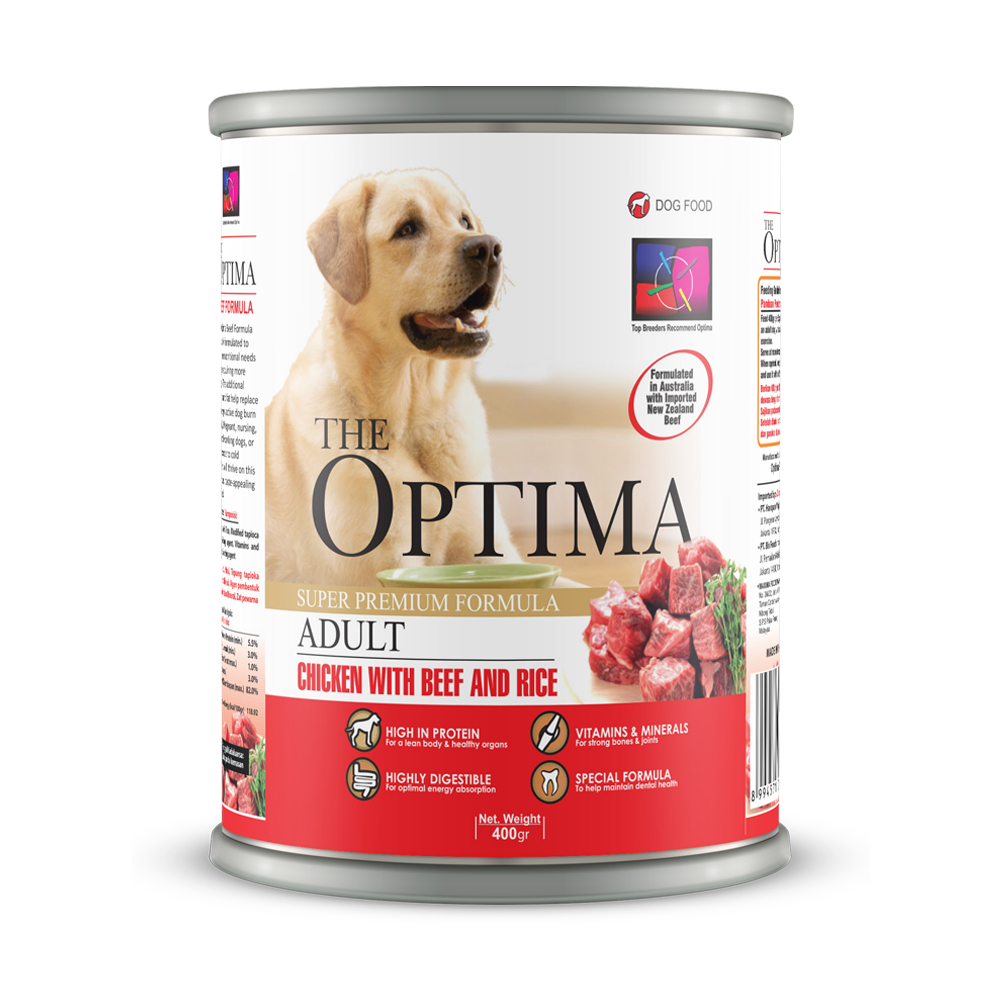 Jual PETTO - Optima Can Dog Food 400gr - Makanan Basah Kaleng Anjing ...