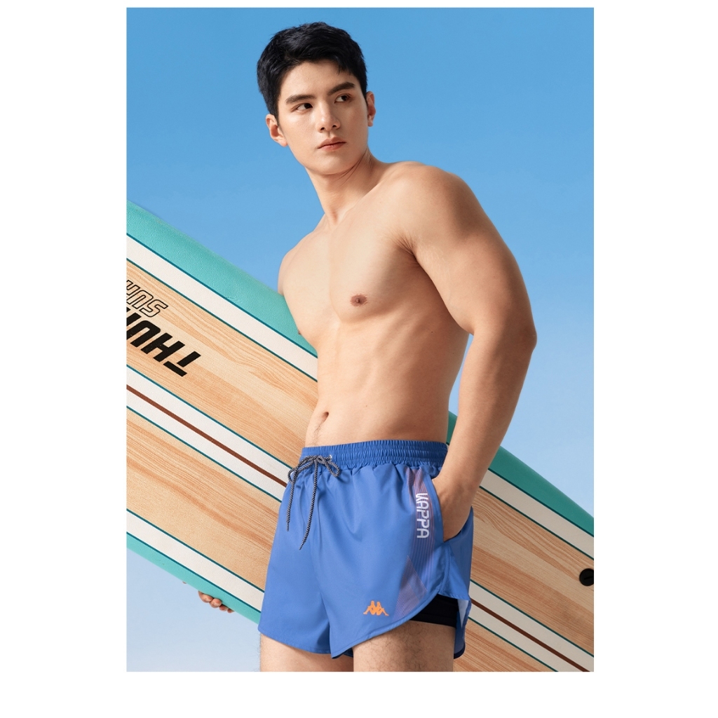 Jual Kappa Speedos Men 2024 new double-layer swimming trunks gear ...