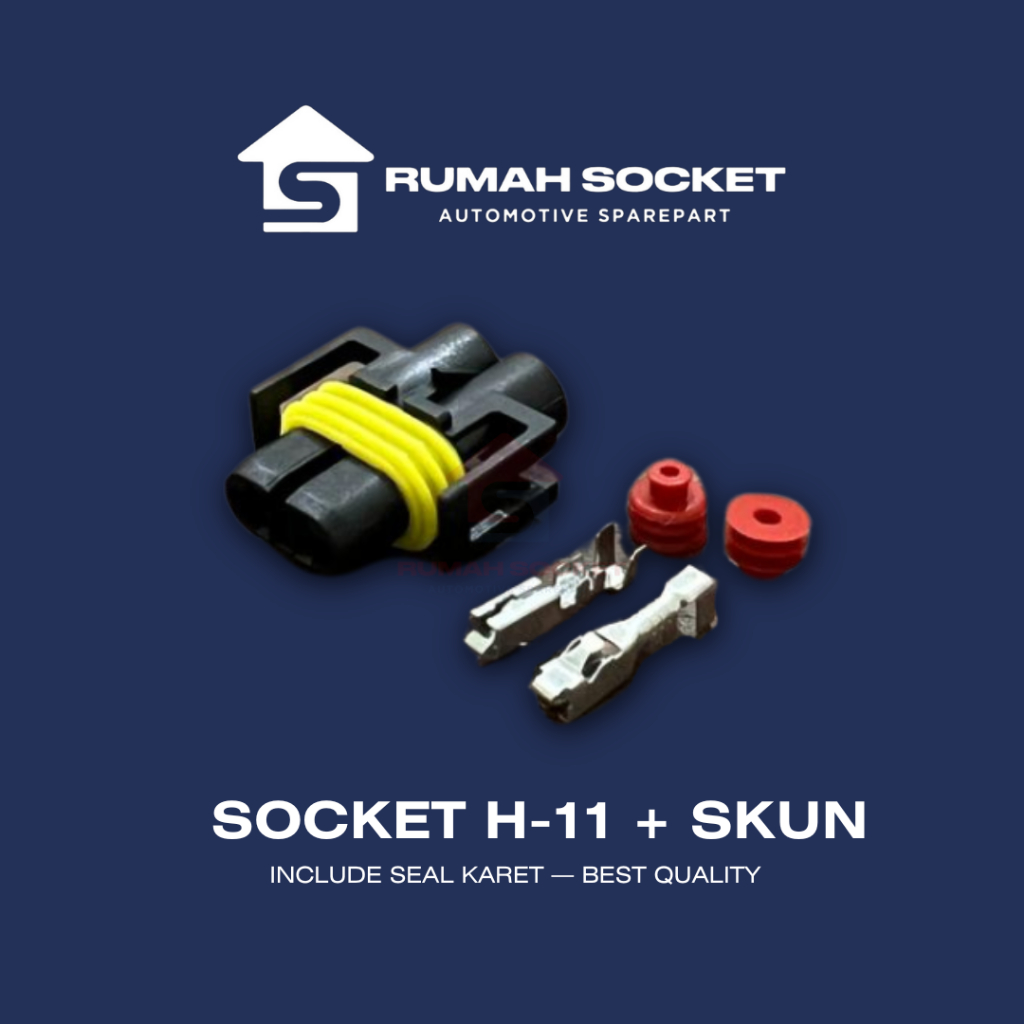 Jual SOCKET SOKET HOUSING H11 FEMALE CEWEK FOGLAMP LAMPU KABUT MOBIL ...