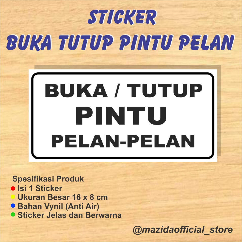 Jual Sticker Buka Tutup Pintu Pelan Hitam Putih | Shopee Indonesia