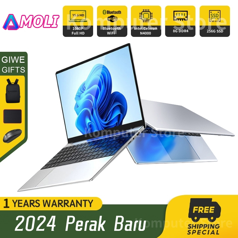 Jual AMOLI「Top1 jaminan kualitas」Laptop Baru 15.6 '' RAM 8G + SSD 256G ...
