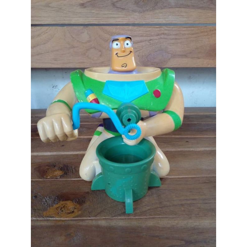 Jual Vintage Buzz Lightyear Bubble Blowing Toy Story Automatic Disney ...