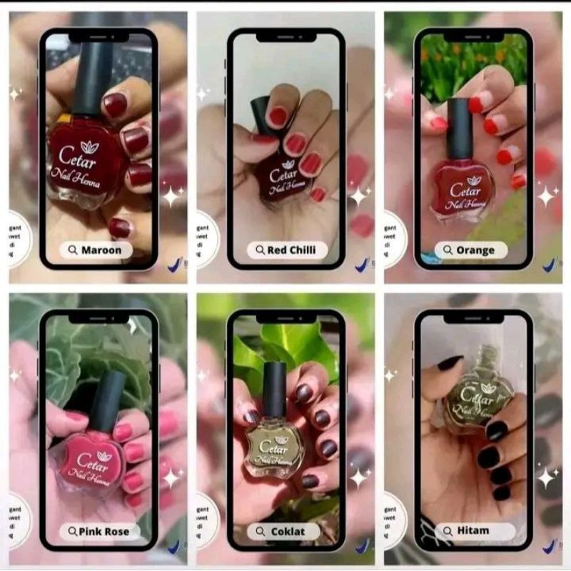 Jual Henna Cetar, tuffah, naura, sah buat sholat dan halal | Shopee ...