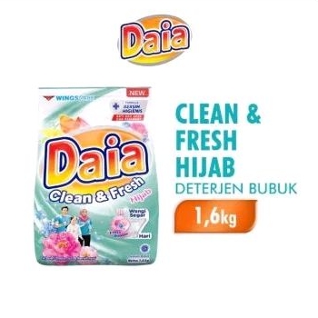 Jual daia detergen bubuk clean & fresh hijab 1,6 kg sabun cucu baju -detergen bubuk | Shopee ...