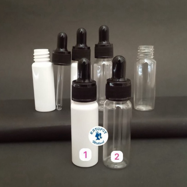 Jual botol 20 ml plastik putih,bening pipet hitam | Shopee Indonesia