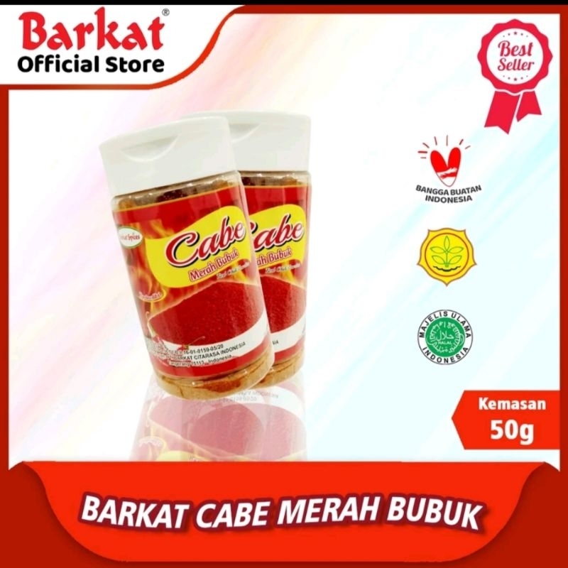 Jual CABE MERAH Bubuk Botol 50gr Bumbu Barkat Padang asli khas Minang ...