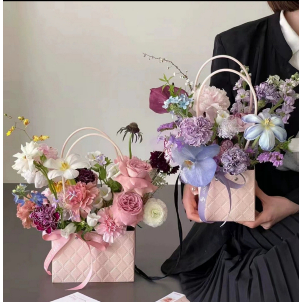 Jual Flower Packing Paper Bag Gift Box Tas Bouquet Flower Handbag ...