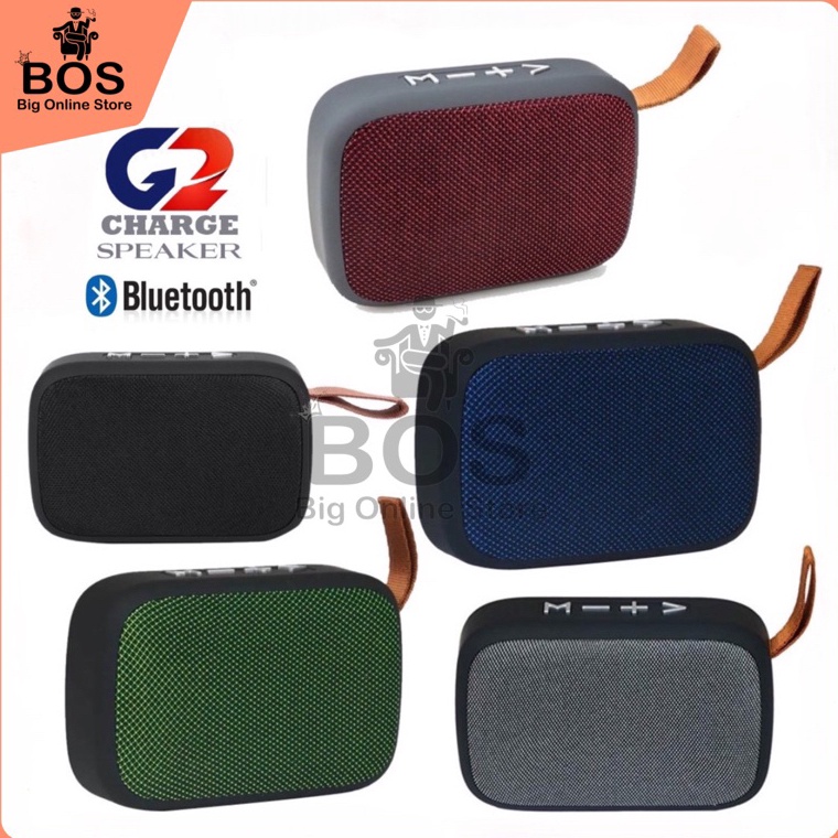 Jual BOS SPEAKER G2 WIRELESS BLUETOOTH PORTABLE SPK SPIKER CHARGE G2 ...