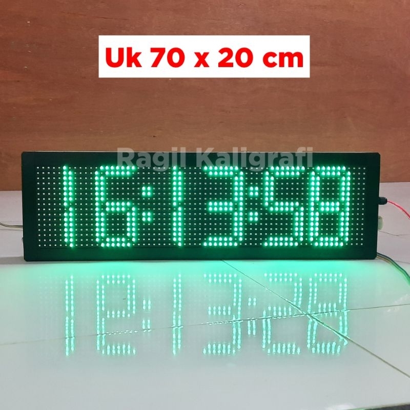 Jual JAM DINDING DIGITAL LED P10 UK 70 X 20 CM - JAM DIGITAL LED SINGLE ...