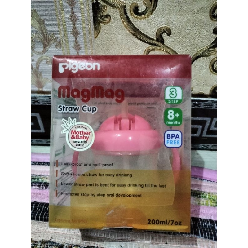Jual PIGEON STRAW CUP 8+/ pigeon straw cup 150ml/ pigeon selang ...