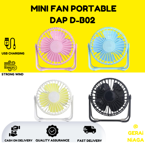 Jual DAP D-B02 Portebel Mini Hand Fan - Kipas Angin Mini Garansi Original Resmi 1 Tahun | Shopee ...