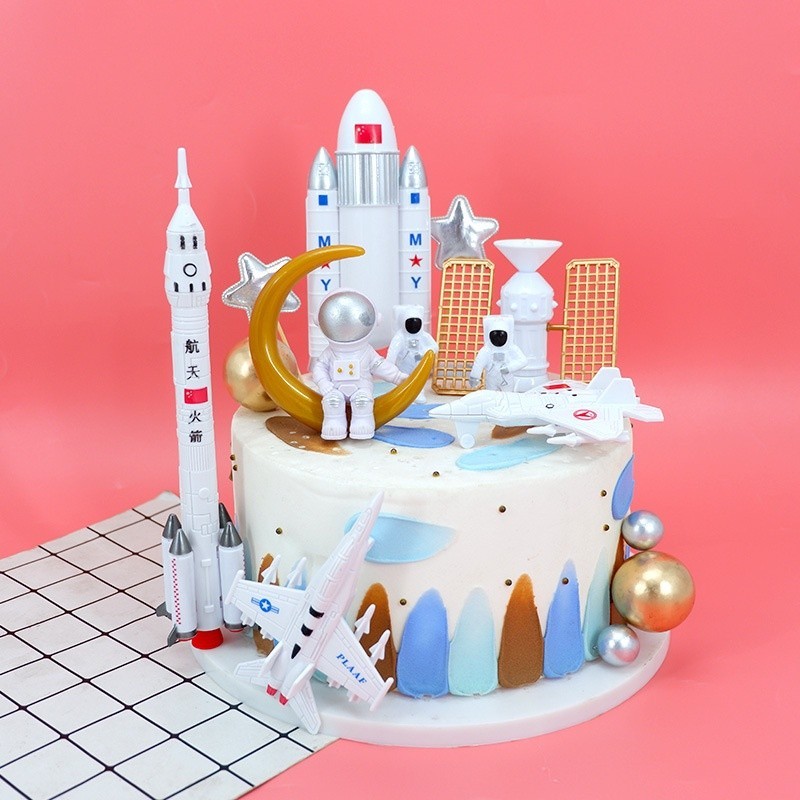 Jual Cake Topper ASTRONOT BULAN Hiasan Kue Motif Topper ROCKET Angkasa ...