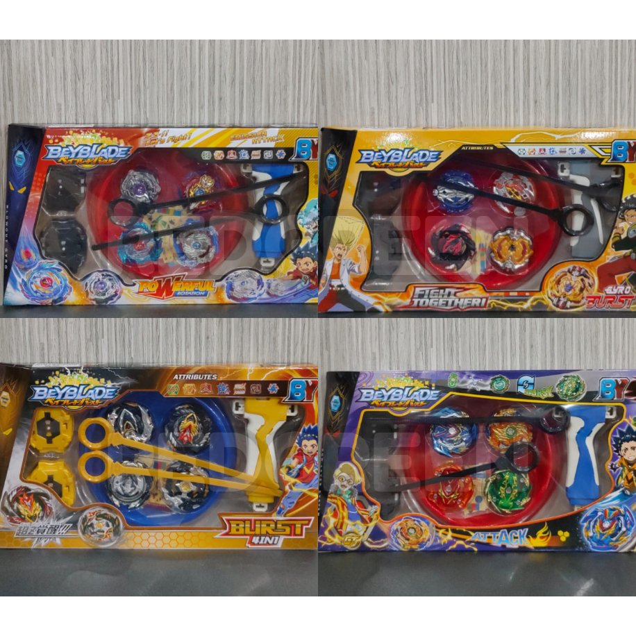 Jual mainan anak koleksi gasing beyblade burst 4in1 set mainan | Shopee ...