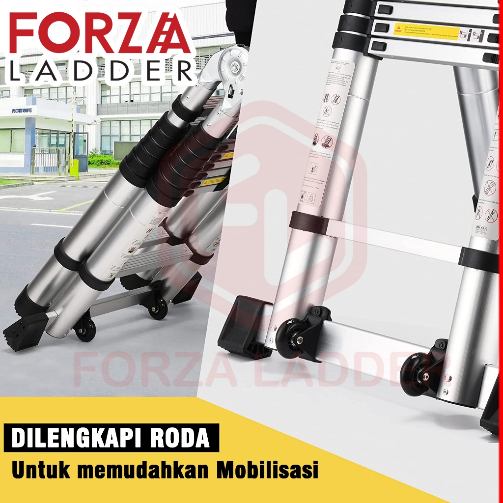Jual Forza Tangga Lipat Teleskopik 10 Meter Forza 5+5= 10 M Tangga ...