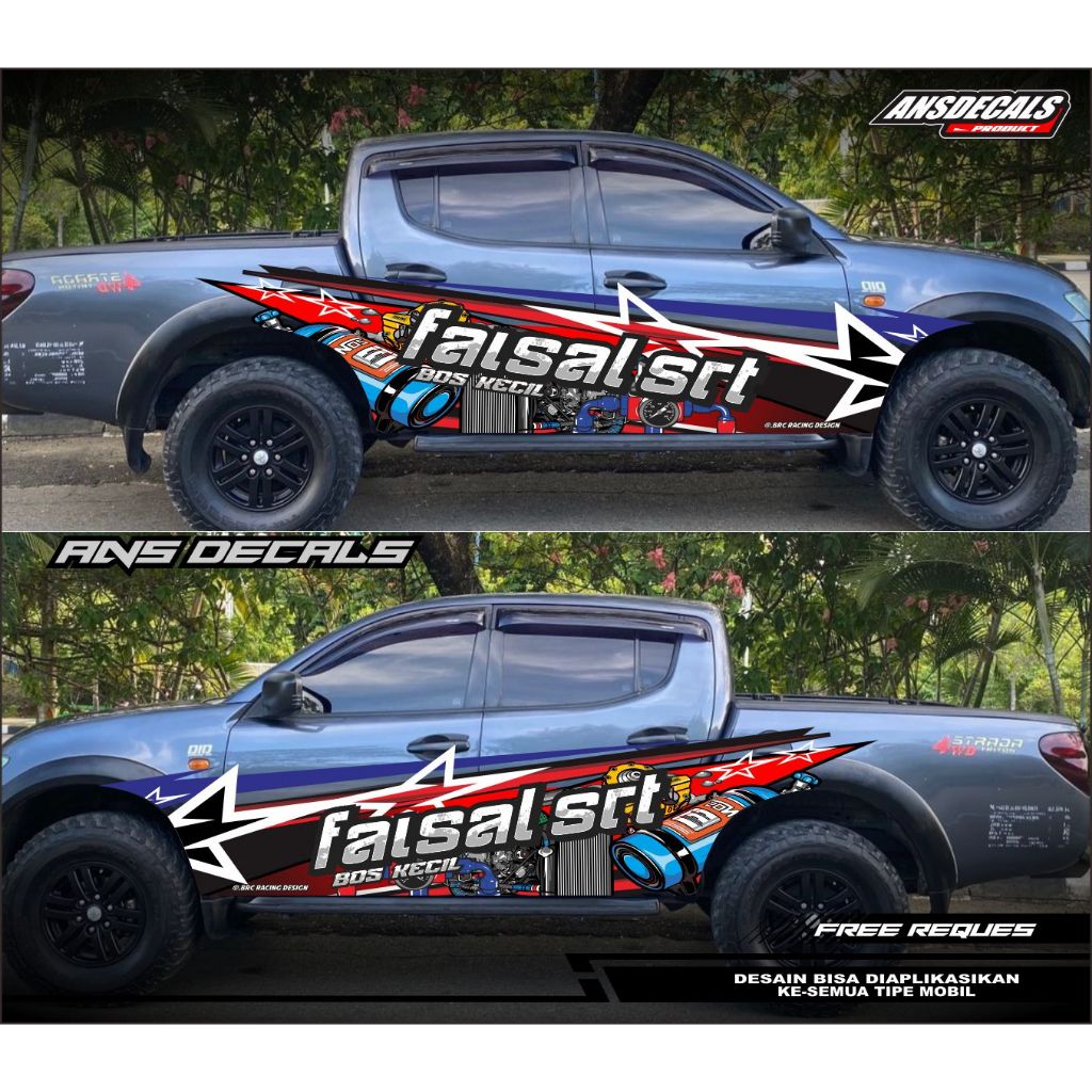 Jual STIKER DECAL MOBIL HILUX STIKER DECAL MOBIL TRITON STIKER MOBIL ...
