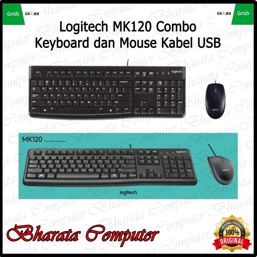 Jual Logitech MK120 Combo Keyboard dan Mouse Kabel USB | Shopee Indonesia