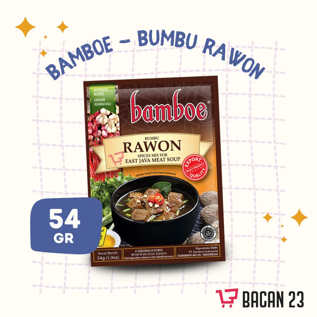 Jual Bamboe Bumbu Instan Rawon (54 Gr) / Bumbu Dapur Instan / Penyedap ...