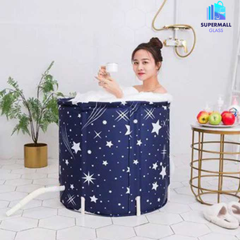 Jual Supermall Glass COD Bak Mandi Lipat Folding Bathtub Portable ...