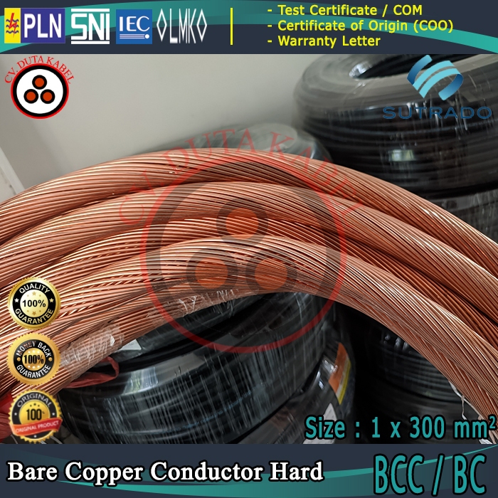 Jual Kabel BC 1x300 mm2 FULL (Grounding Wire) Standar PLN / 1 x 300 mm2 ...