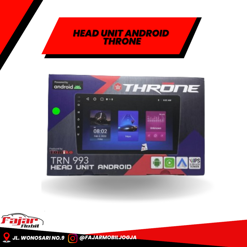 Jual Head Unit Android 9" Throne by Tomiko 2/32 TRN 993 | Shopee Indonesia