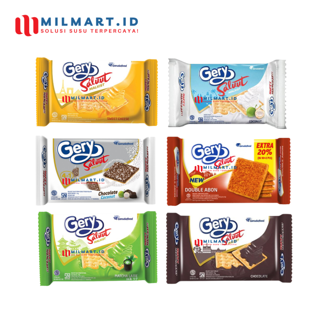 Jual GERY MALKIST SALUUT MAKANAN RINGAN BISCUIT COKELAT KELAPA ABON ...