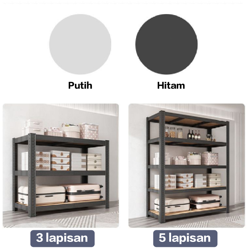 Jual Rak Kitchen Penyimpanan 3/4 tingkat Rak Gudang Serbaguna Rak ...