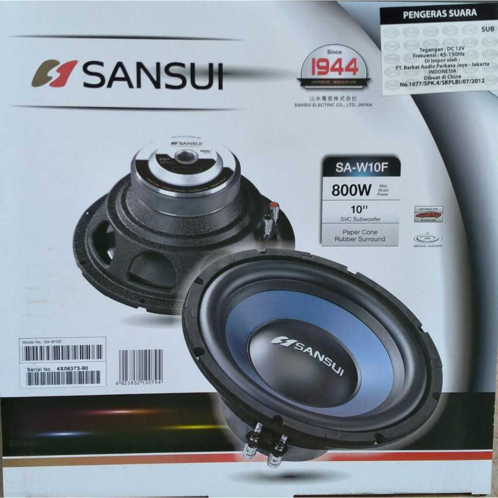 Jual Subwoofer sansui sa w10f - subwoofer sansui 10 inch - subwoofer ...