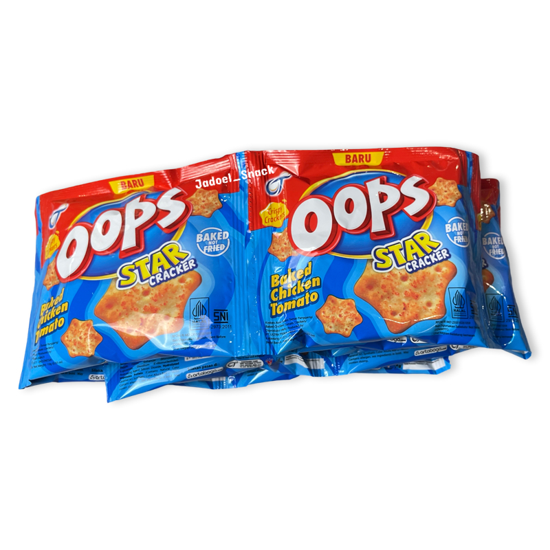 Jual OOPS STAR Cracker Baked 10 x 10gr – Rasa Balado, Chicken, Tomato ...