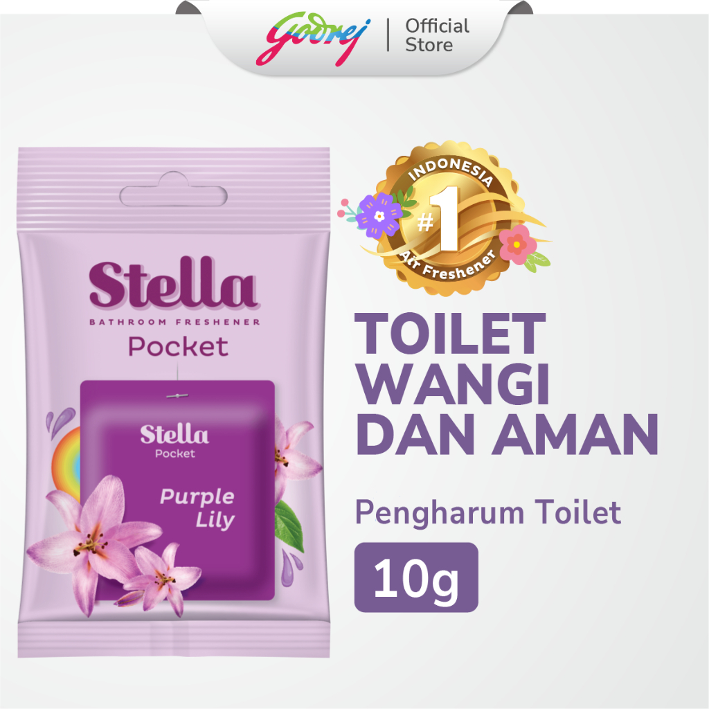 Jual Stella Pocket Bathroom Purple Lily 10gr - Pengharum Pewangi Kamar Mandi | Shopee Indonesia