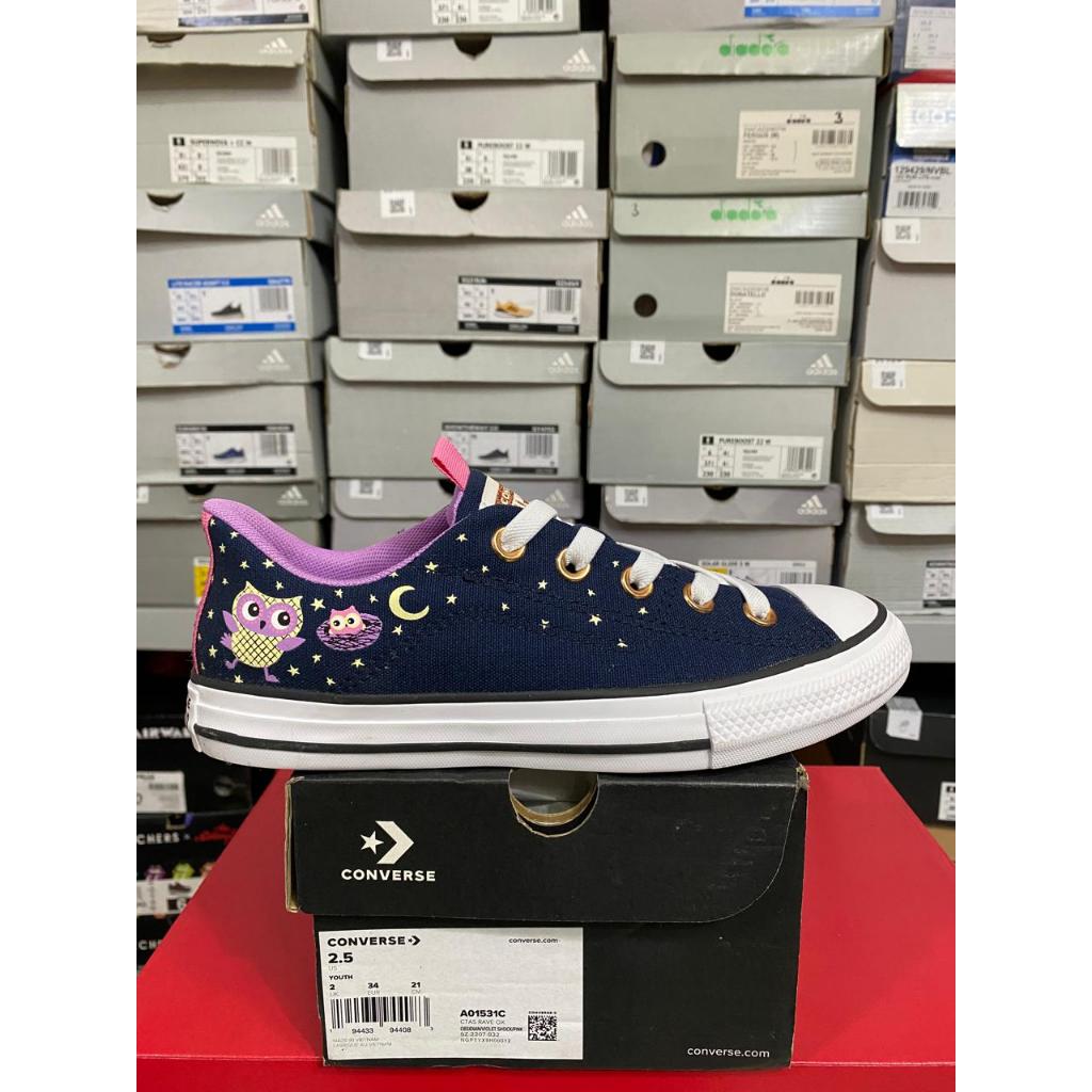 Jual Converse CTAS Rave OX Obsidian/Violet A01531C Kids Shoes Original ...