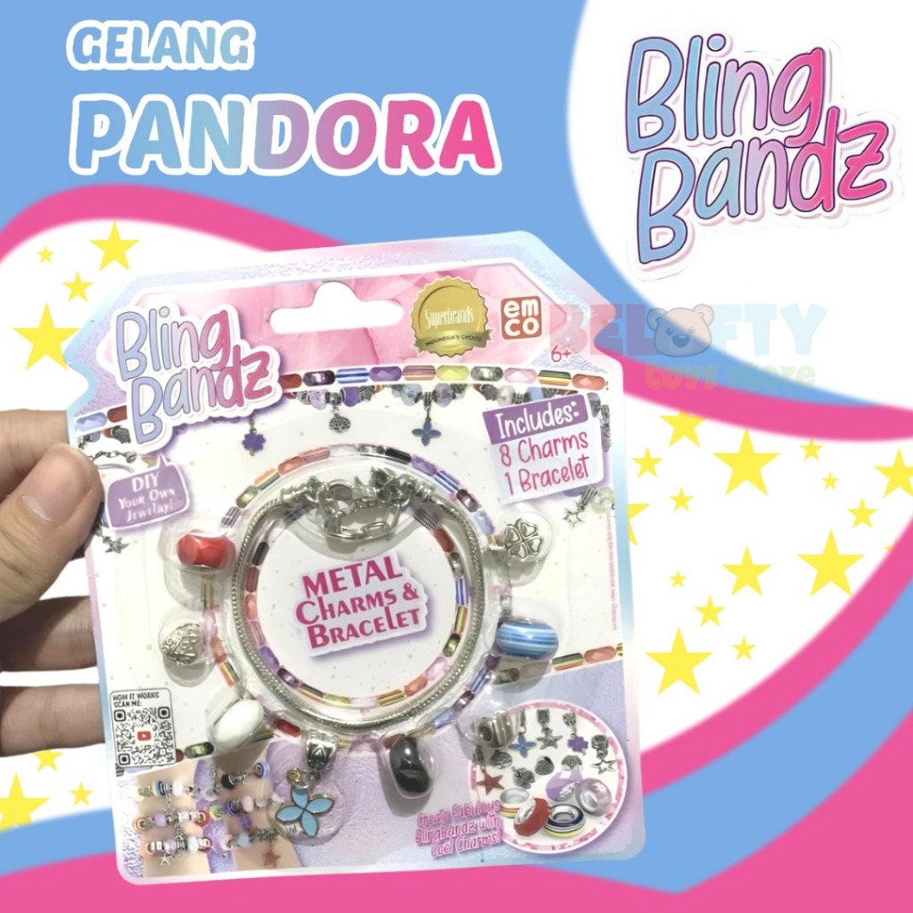 Jual Mainan Anak Gelang Pandora Viral Emco Bling Bandz DIY Bracelet ...