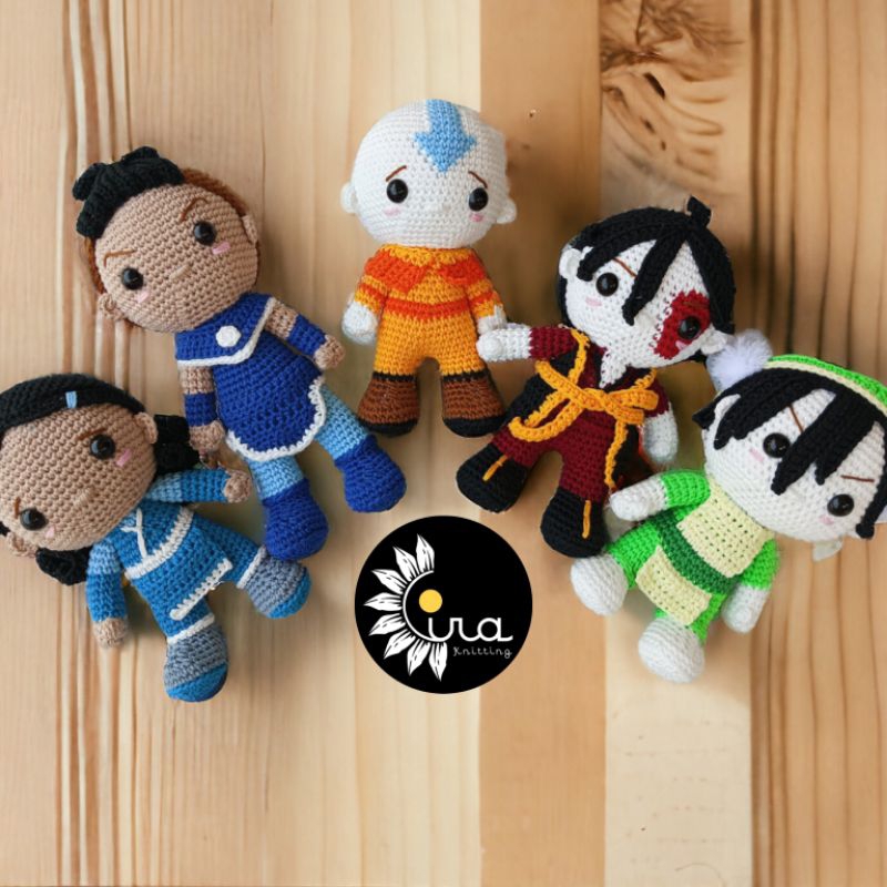 Jual Amigurumi boneka Avatar Aang Katara Zuko Sokka Toph crochet ...