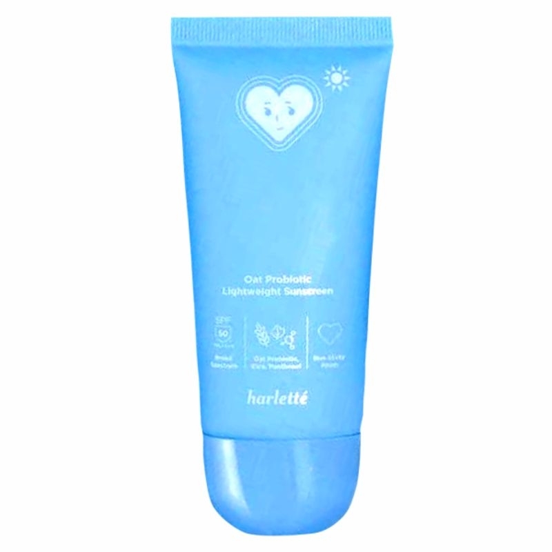 Jual Harlette Oat Probiotic Lightweight Sunscreen SPF 50 PA ...