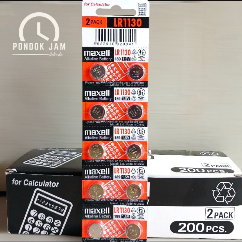 Jual BATERAI MAXELL LR1130 ORIGINAL FOR LR1131 AG10 189 ALKALINE BATTERY 1.5V | Shopee Indonesia