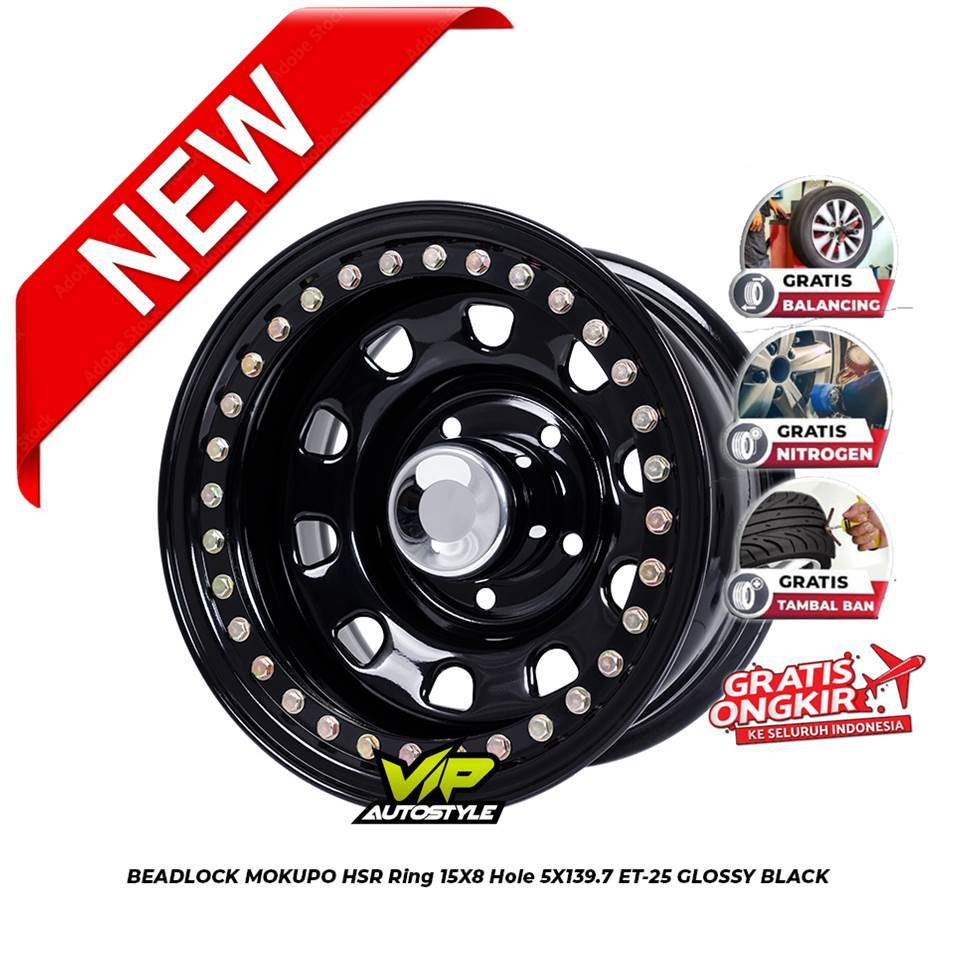 Jual velg kaleng pelek besi BEADLOCK ring 15 pcd H5X139,7 Feroza Taft ...