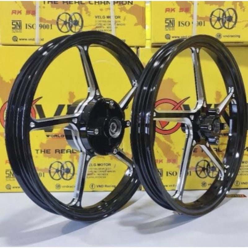 Jual velg vnd ak55 racing ninja r ss rr ak 55 ring 17 uk 160 185 black ...