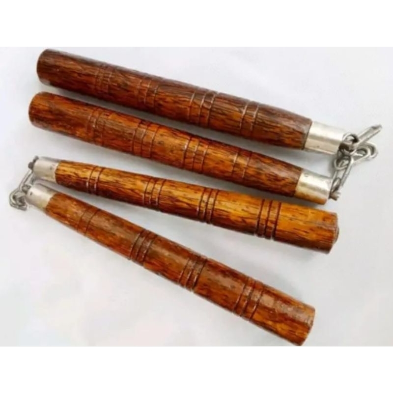 Jual Nunchaku Kayu Ruyung Double Stik Kayu | Shopee Indonesia