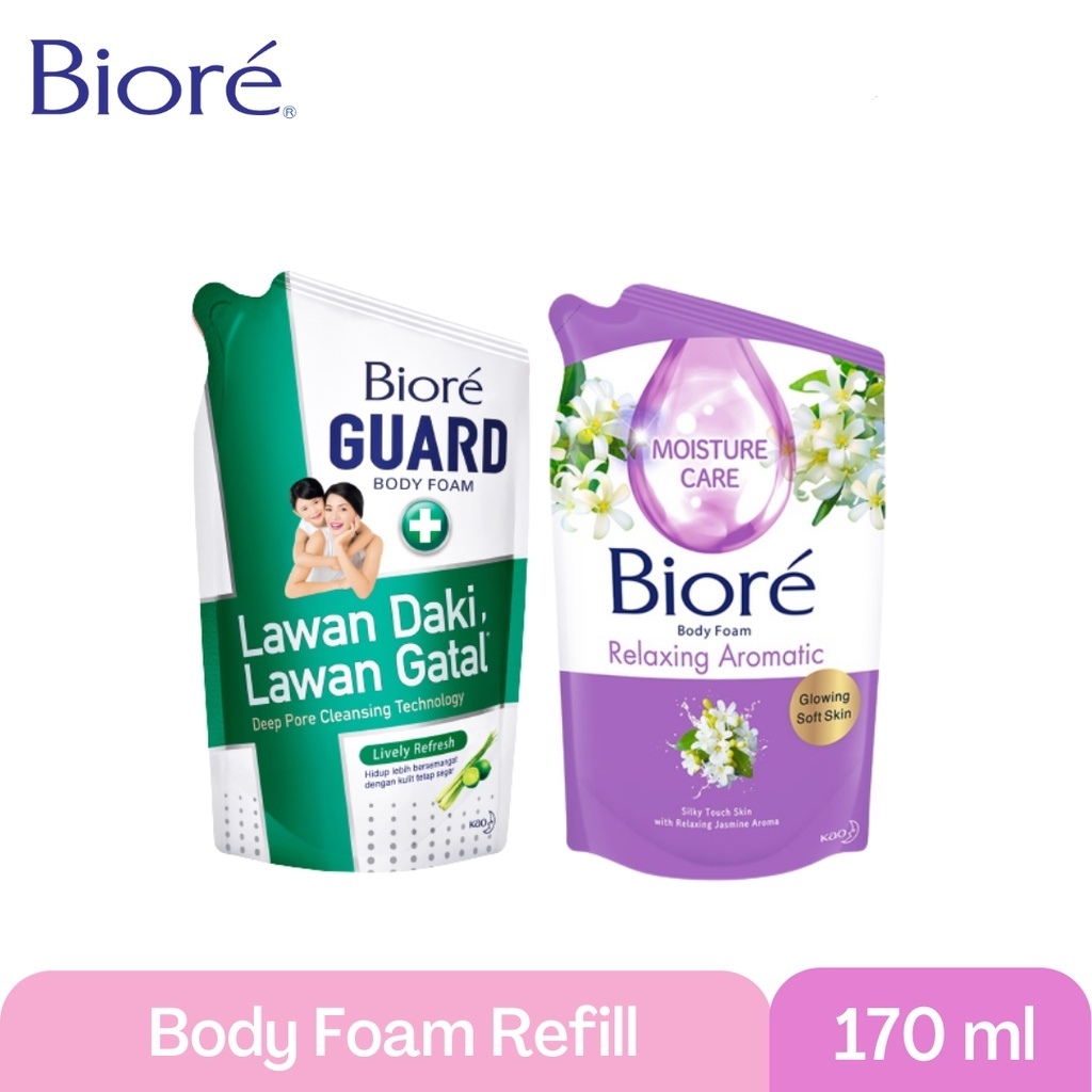 Jual Biore Body Foam Sabun Mandi Cair Refill 170ml | Lively Refresh / Relaxing Aromatic | Shopee ...