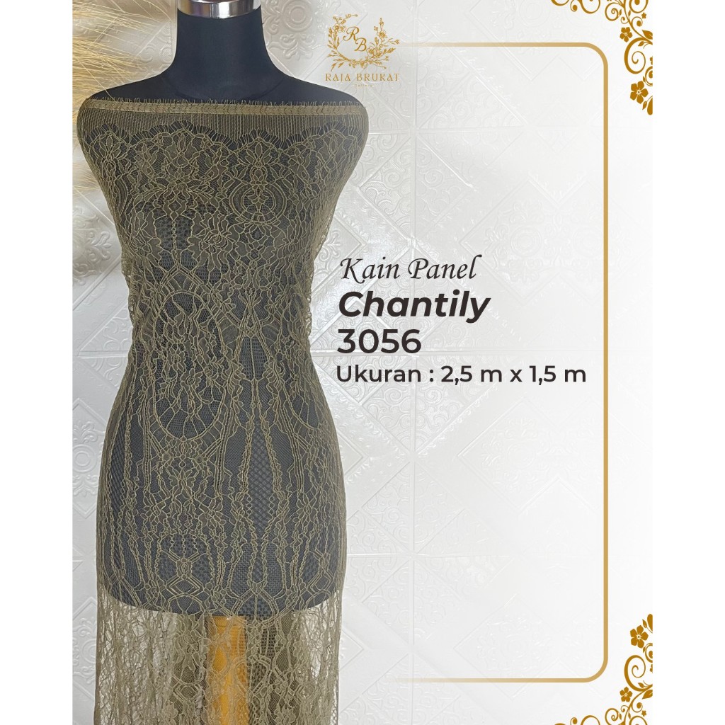 Jual Kain Panel Semi Prancis Chantily Panel 3056 - Grade B | Shopee ...