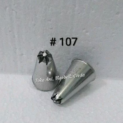 Jual Ateco Small Drop Flower Pastry Piping Tip # 107 / Ateco Spuit ...