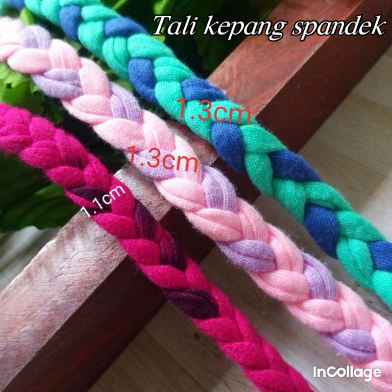 Jual per meter tali kepang rajutan spandek | Shopee Indonesia
